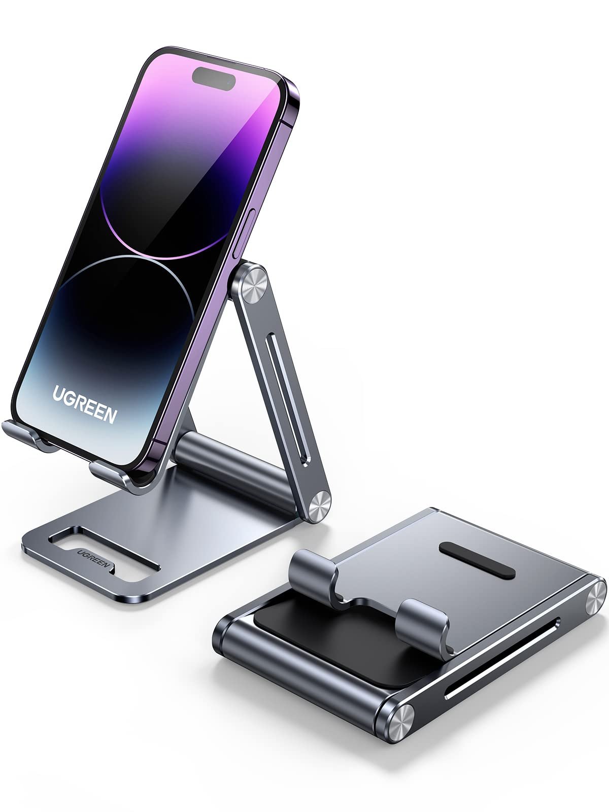 UGREEN Support Téléphone Bureau en Aluminium Stand Smartphone Pliable ...